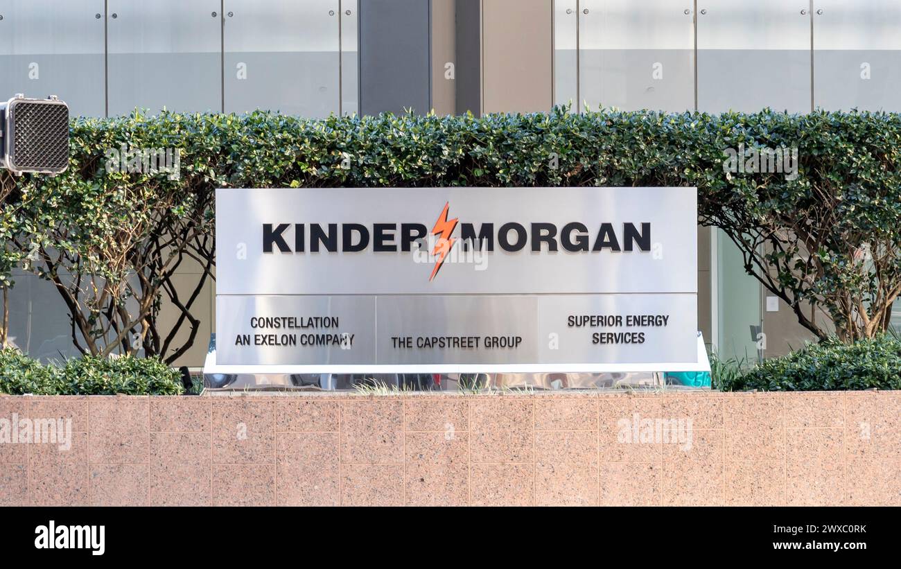 Houston, Texas, USA - February 27, 2022: Kinder Morgan headquarters in ...