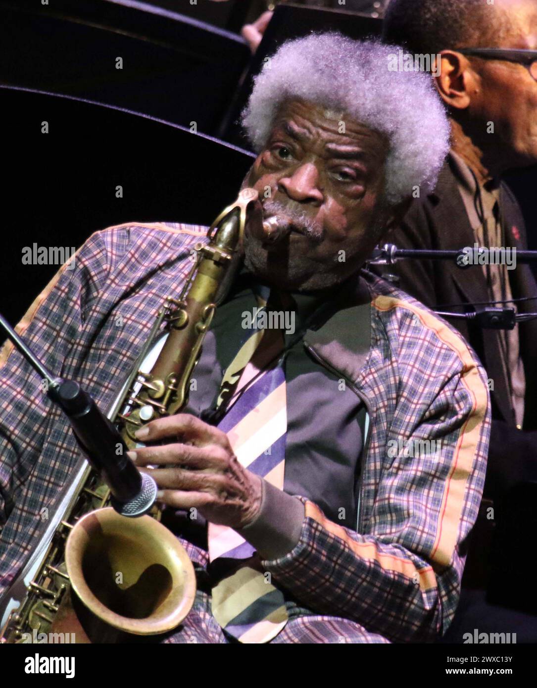 March 28, 2024, New York, New York, USA: Jazz saxophonist GEORGE ...