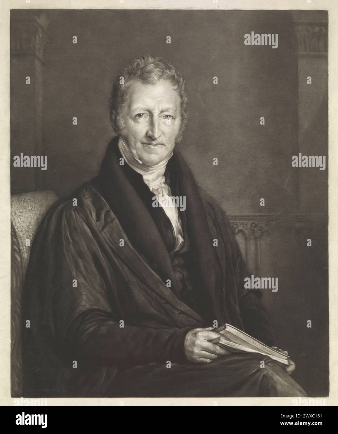 Portrait of English economist, cleric, and scholar Thomas Robert ...
