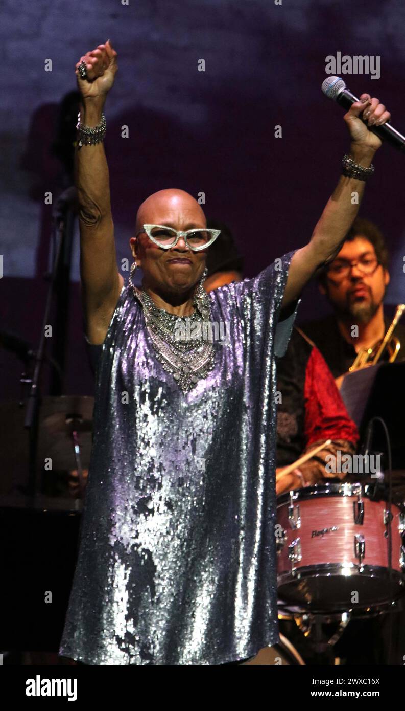 March 28, 2024, New York, New York, USA: Jazz singer DEE DEE ...