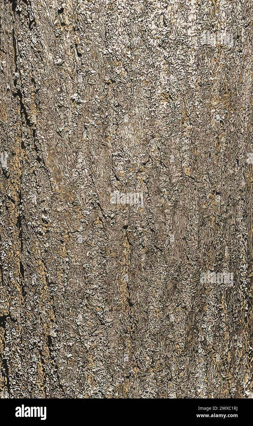 Vector illustration of the bark of the Golden Shower tree Koelreuteria ...
