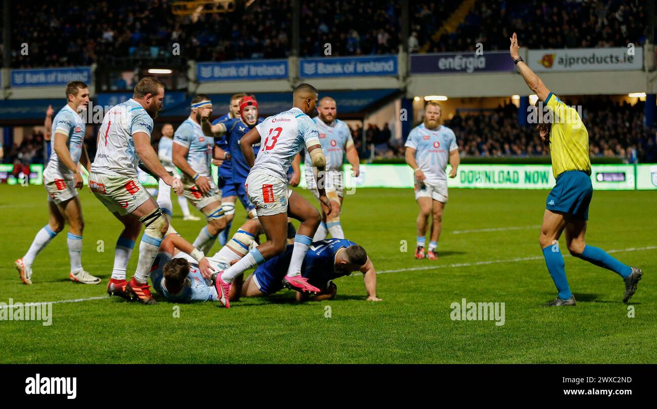 RDS Arena, Ballsbridge, Dublin, Ireland. 29th Mar, 2024. United Rugby ...