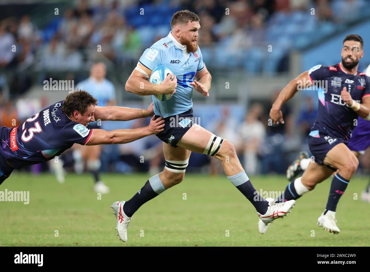 Sydney, Australia, 29 March, 2024. Lachlan Swinton of the Waratahs ...