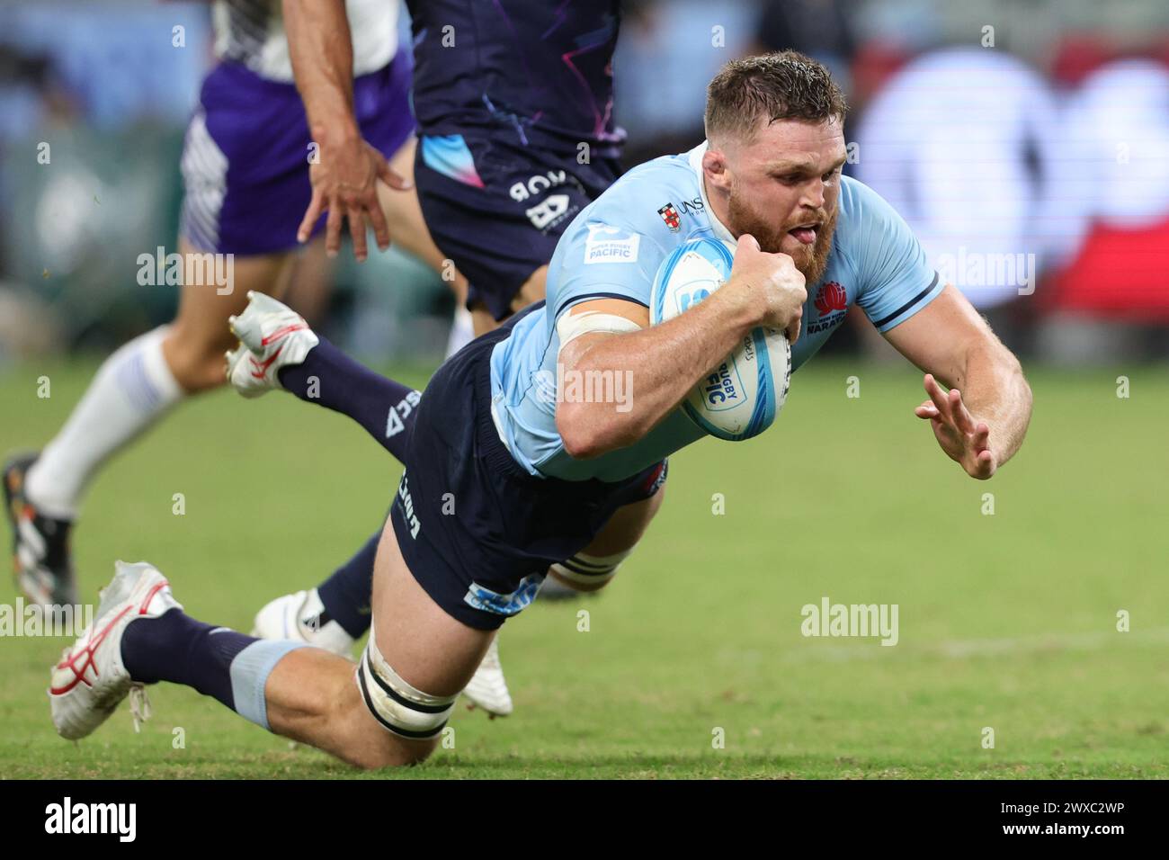 Sydney, Australia, 29 March, 2024. Lachlan Swinton of the Waratahs ...