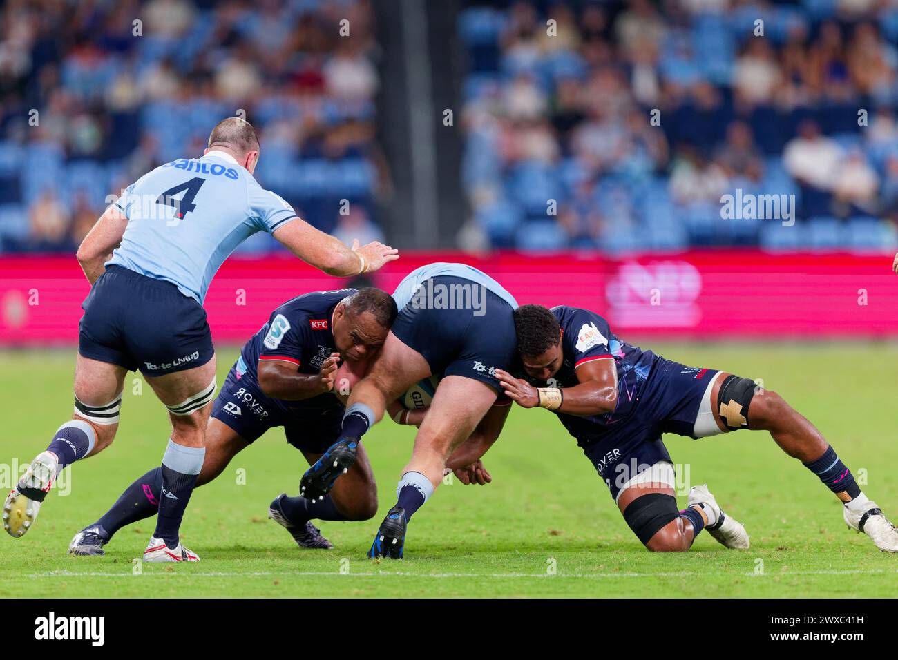 Sydney, Australia. 29th Mar, 2024. Jack Barrett of the Waratahs is ...