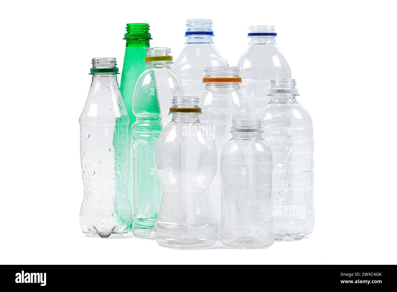 Collection of plastic bottle isolated on white background Stock Photo ...