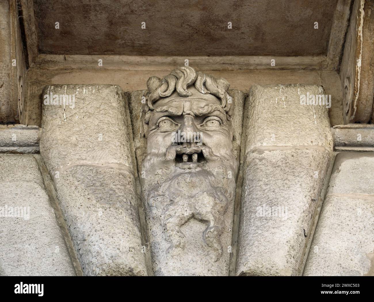 Architectural mascaron at Parma in Italy Stock Photo - Alamy