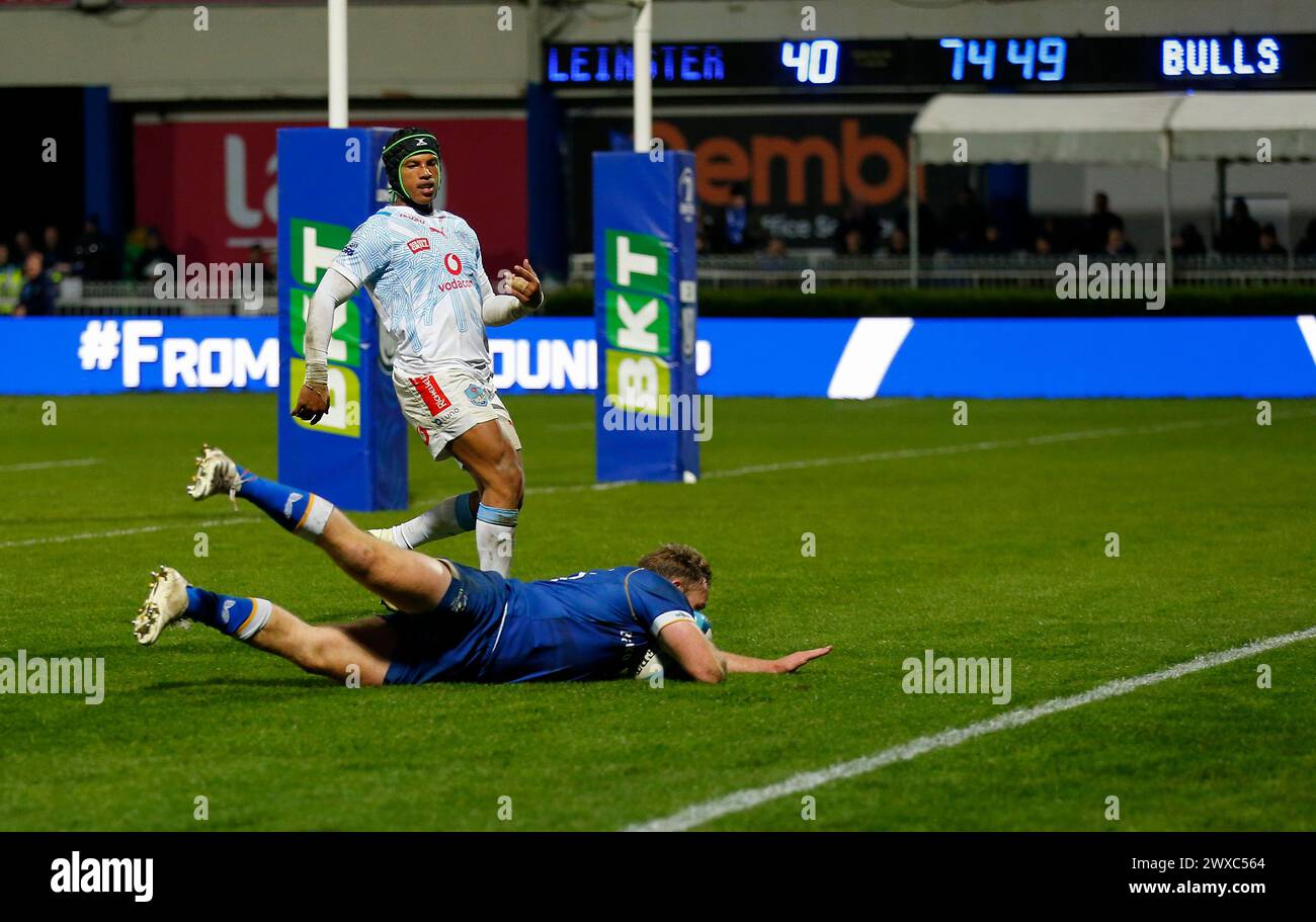 RDS Arena, Ballsbridge, Dublin, Ireland. 29th Mar, 2024. United Rugby ...