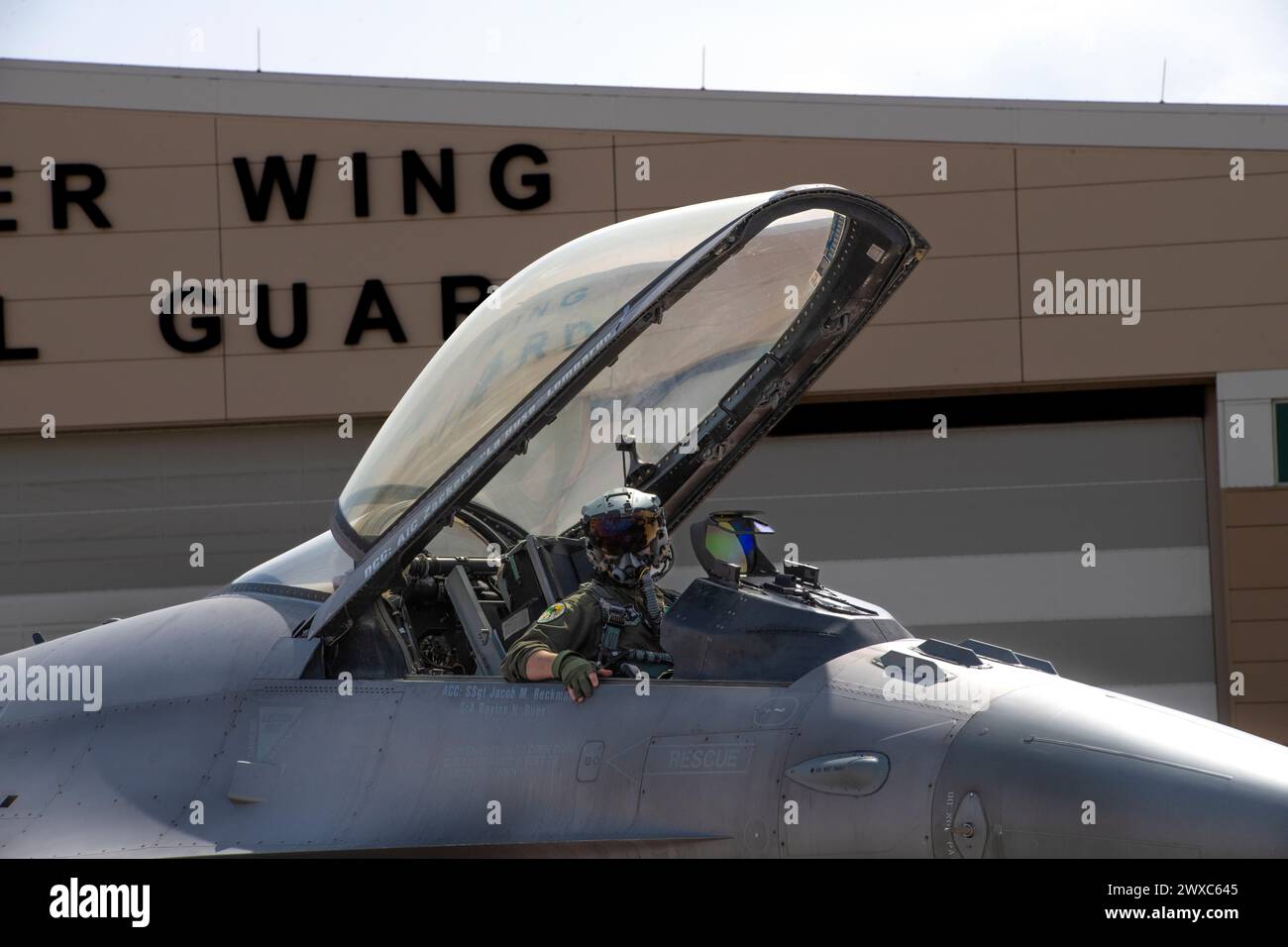 A U.S. Air Force F-16 Pilot, assigned to the Ohio National Guard’s ...