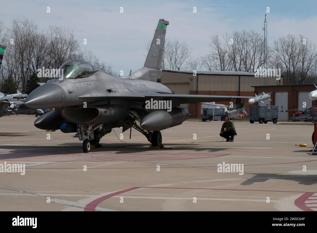 A U.S. Air Force Crew Chief, assigned to the Ohio National Guard’s ...