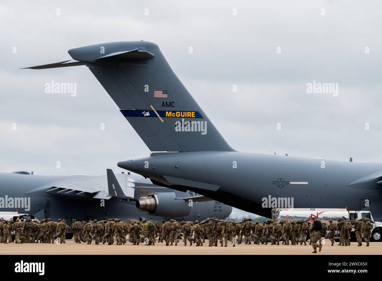 U.S. Army soldiers from the 82nd Airborne Division prepare to enter a C ...