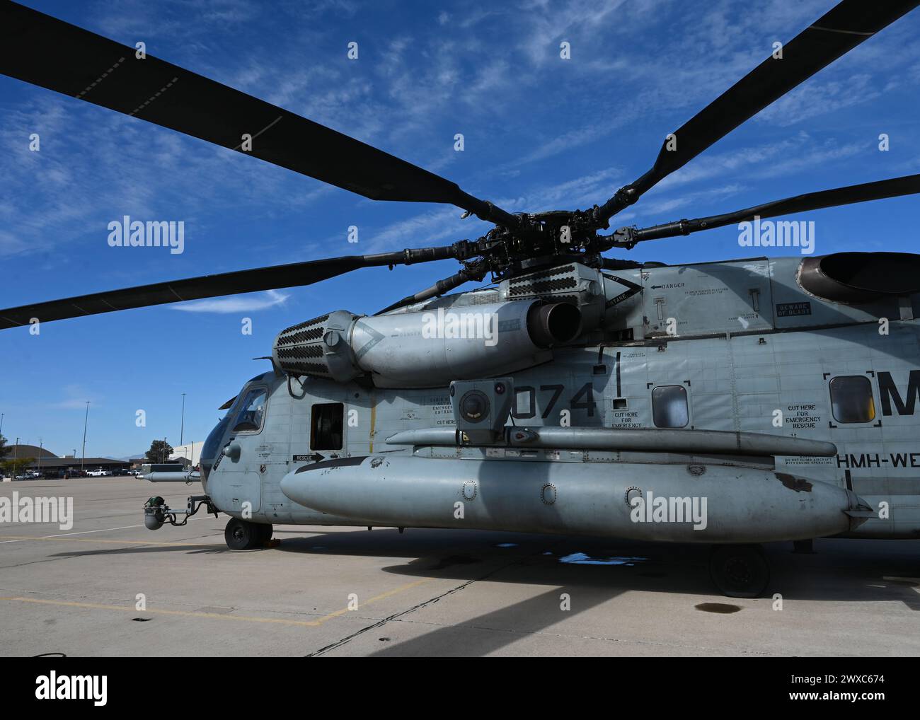 A U.S. Marine Corp CH-53E Super Stallion helicopter assigned to the 3rd ...