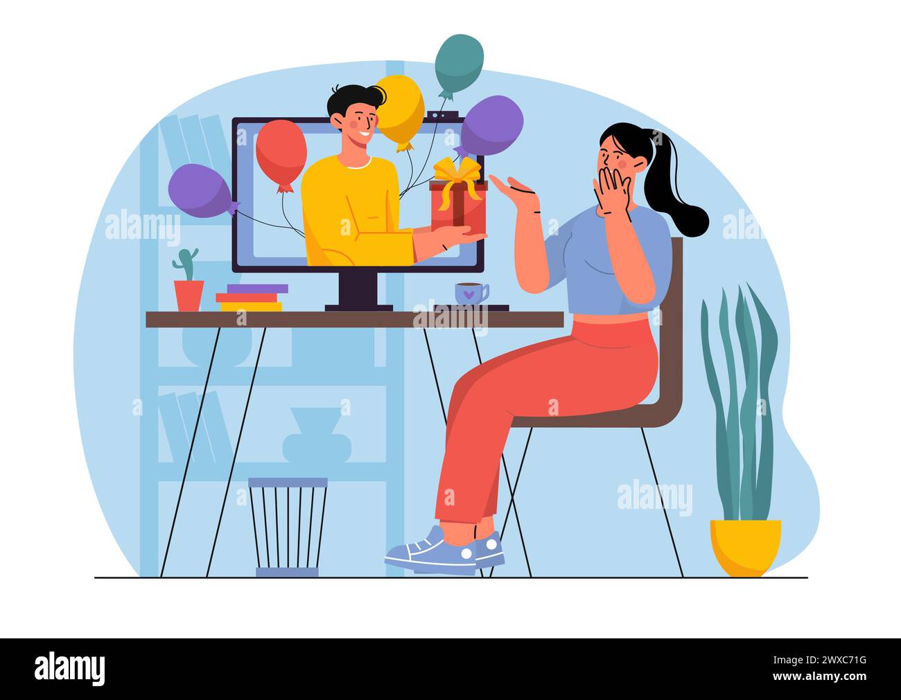 Virtual gift vector concept Stock Vector Image & Art - Alamy