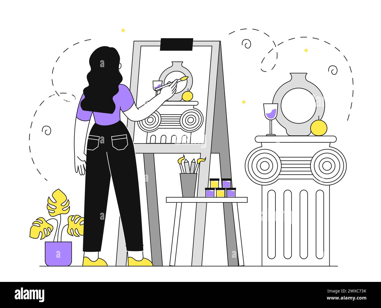 Handicraft girl Stock Vector Images - Alamy