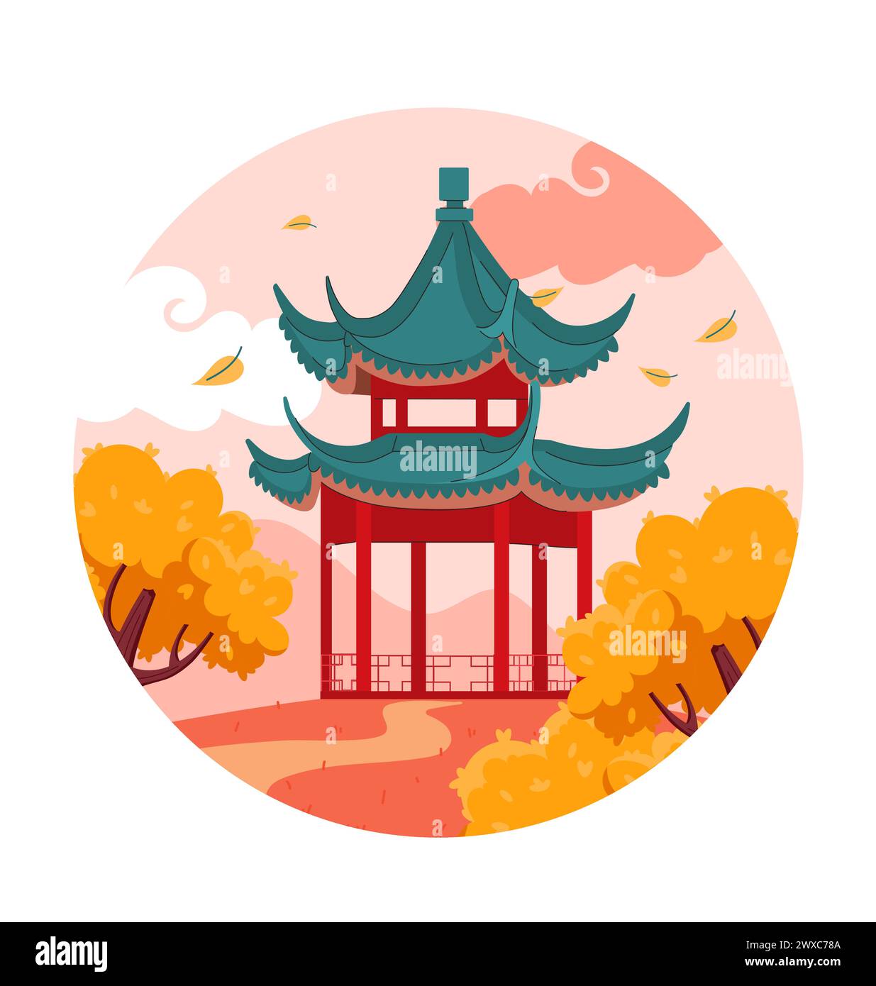 Chinese pagoda vector concept Stock Vector Image & Art - Alamy