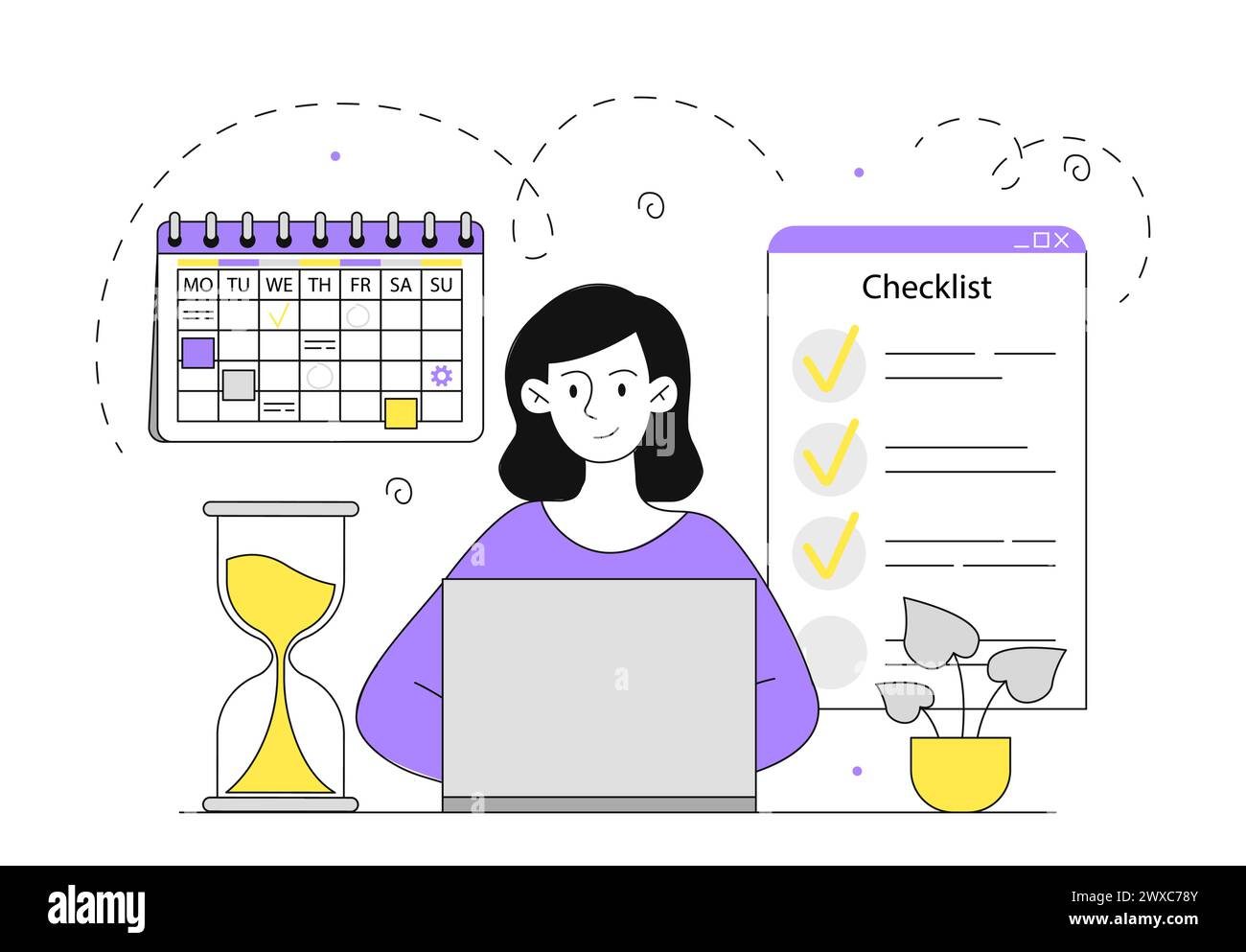 Checklist making vector simple Stock Vector Image & Art - Alamy