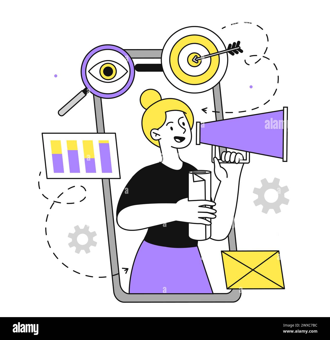 Contextual analysis vector hi-res stock photography and images - Alamy