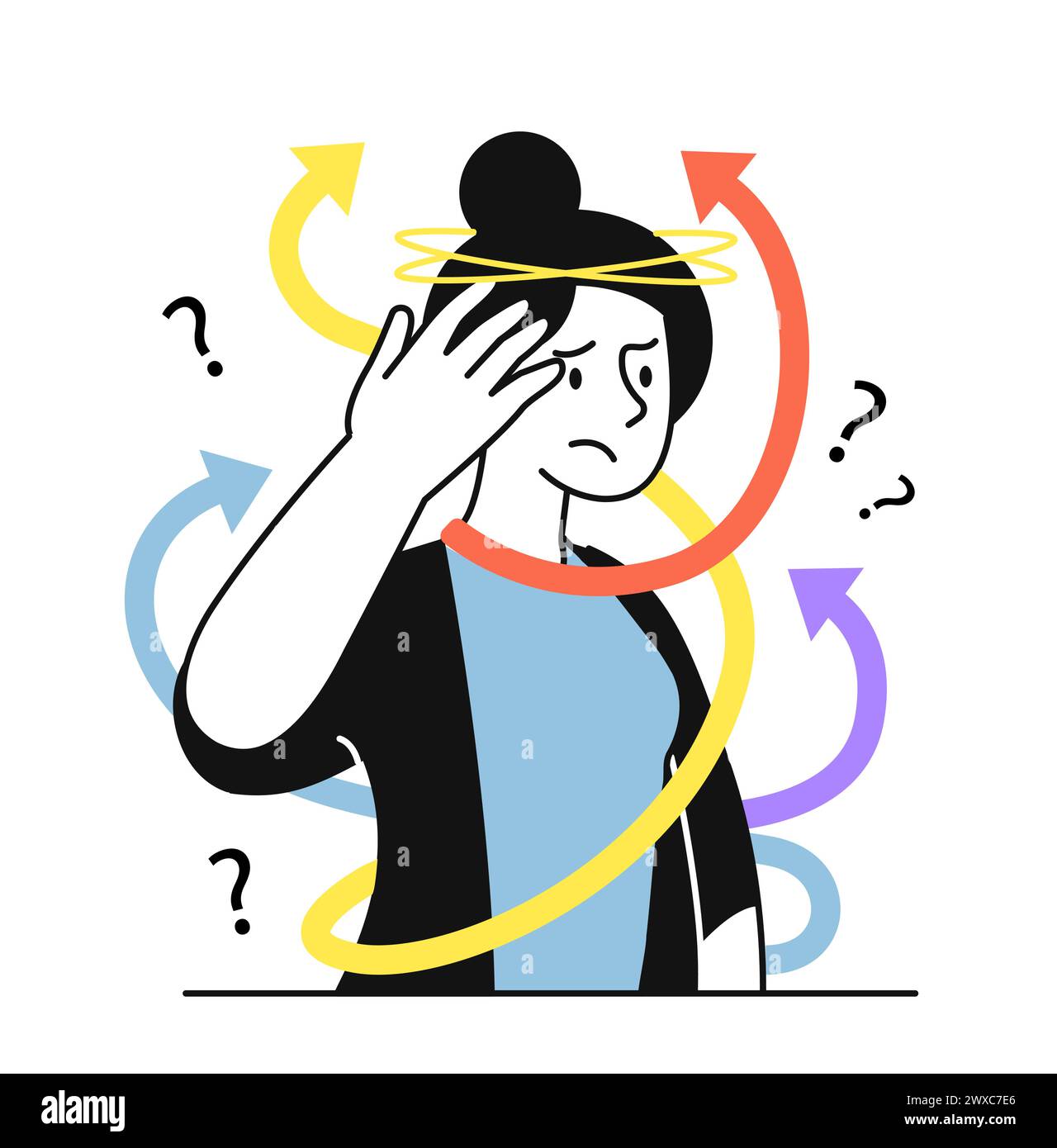 Decision making female Stock Vector Images - Alamy