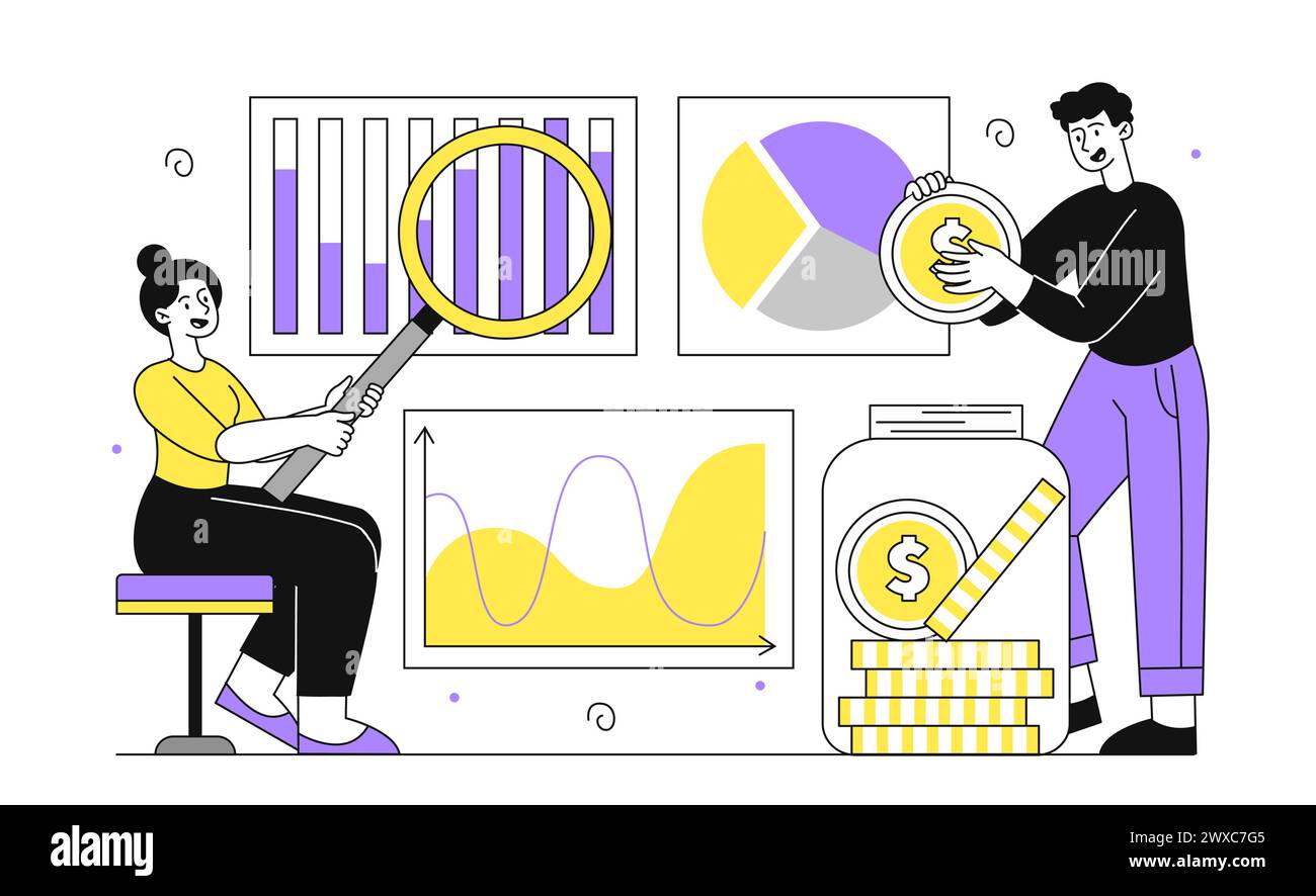 Team of economist vector simple concept Stock Vector Image & Art - Alamy