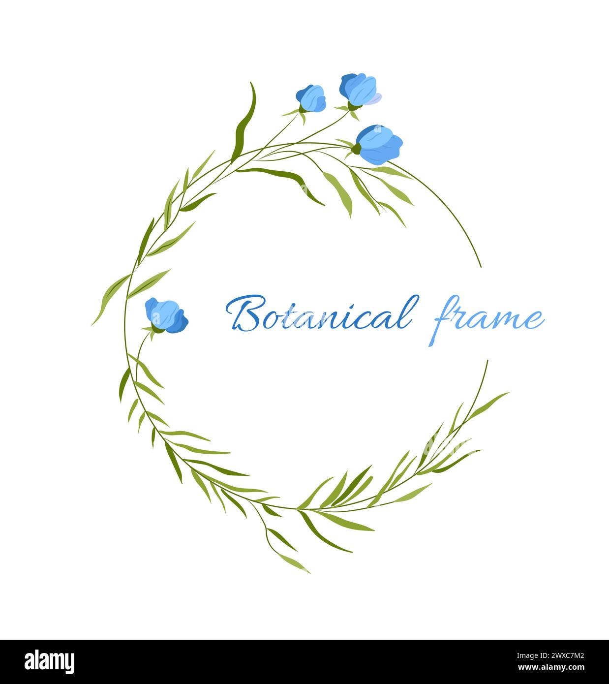Flowers circle frame vector Stock Vector Image & Art - Alamy