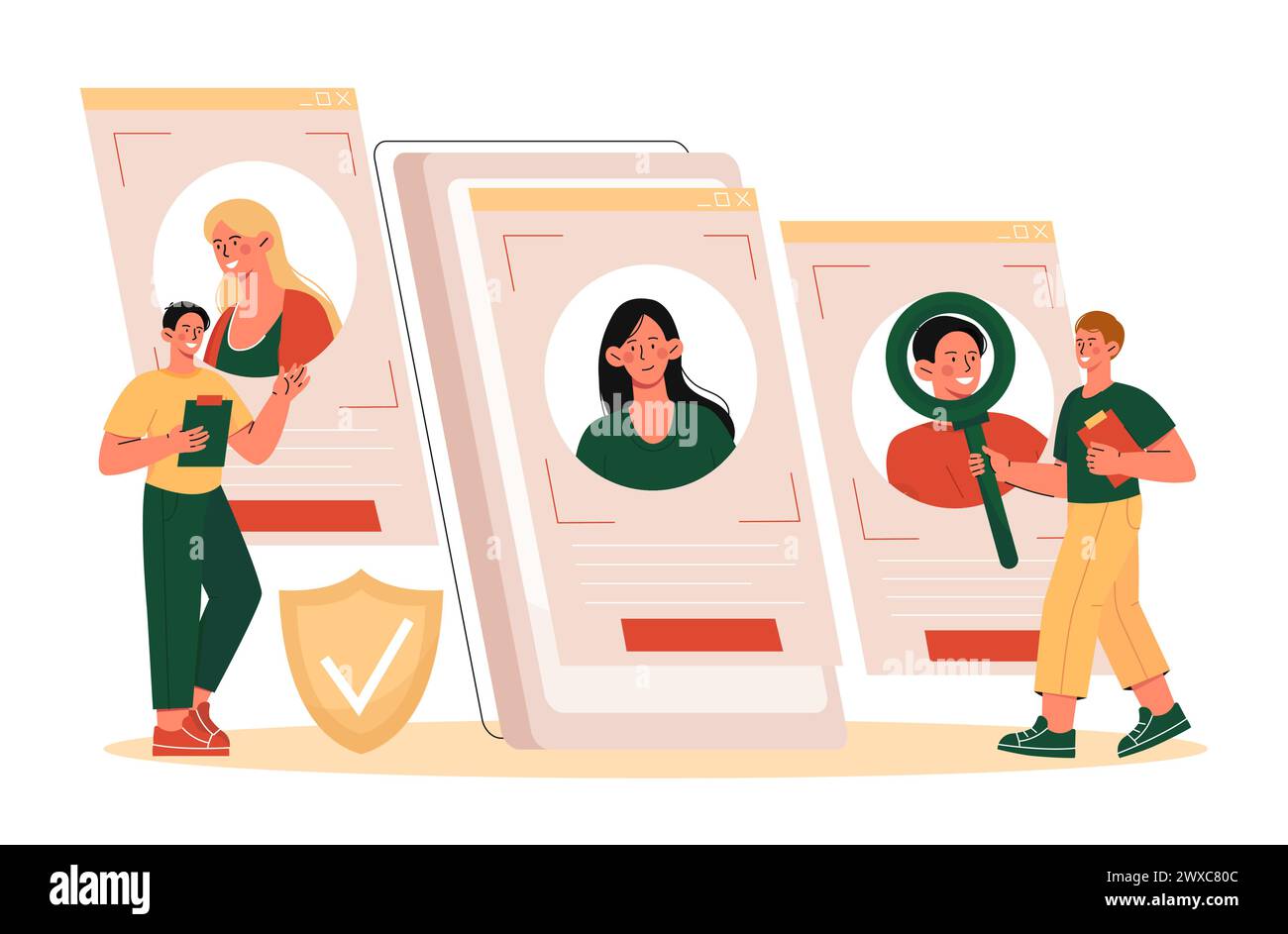 Biometric profile concept verification Stock Vector Images - Alamy