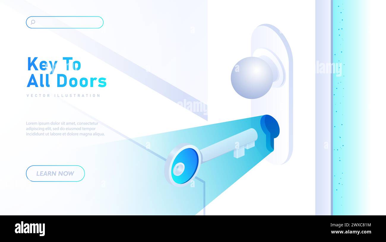 Key to all doors white vector poster Stock Vector Image & Art - Alamy
