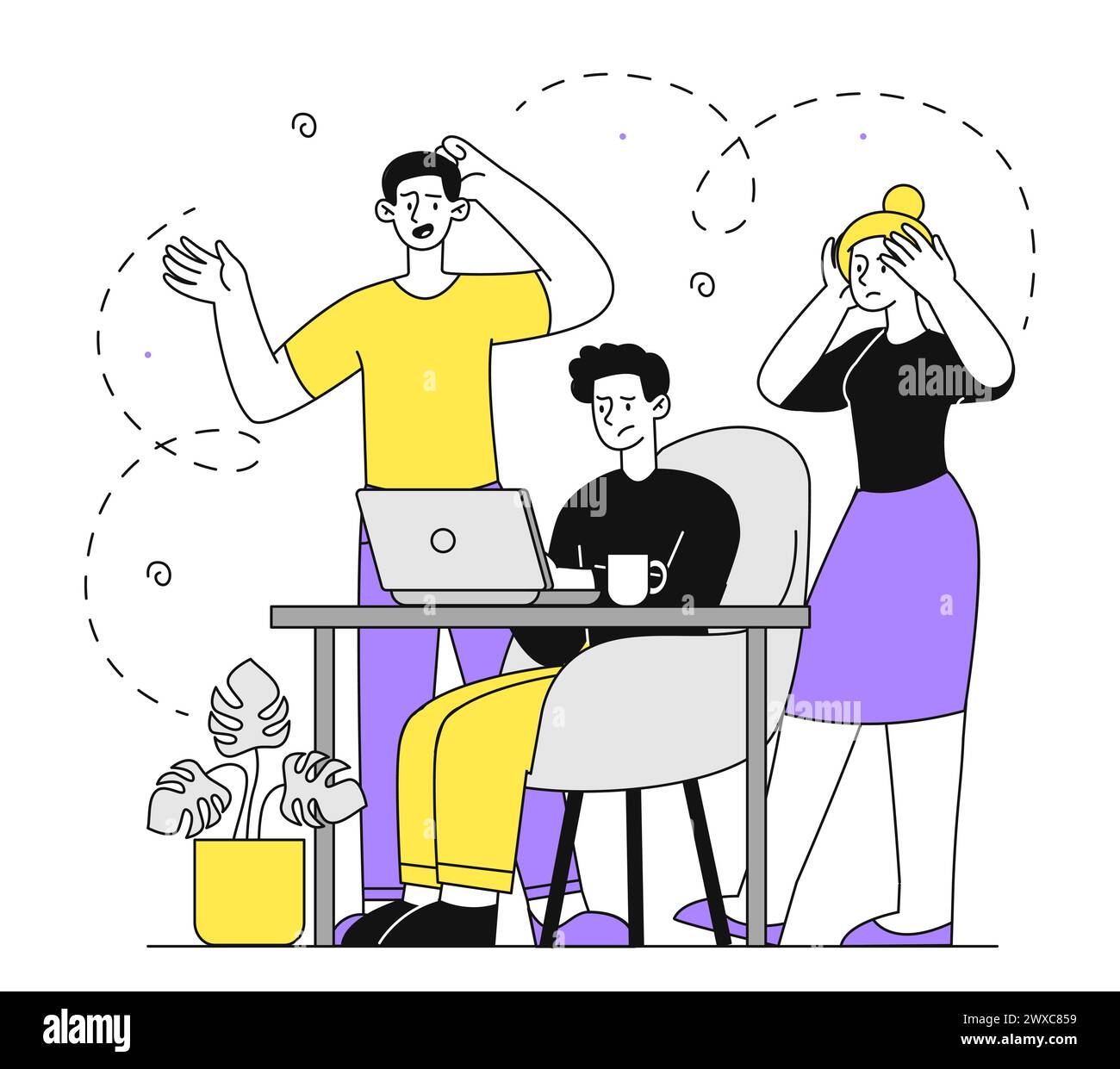 Mistake upset Stock Vector Images - Alamy