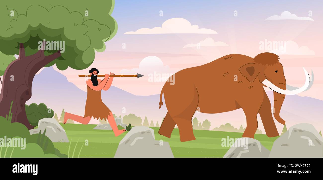 Mammoth bone hunting Stock Vector Images - Alamy