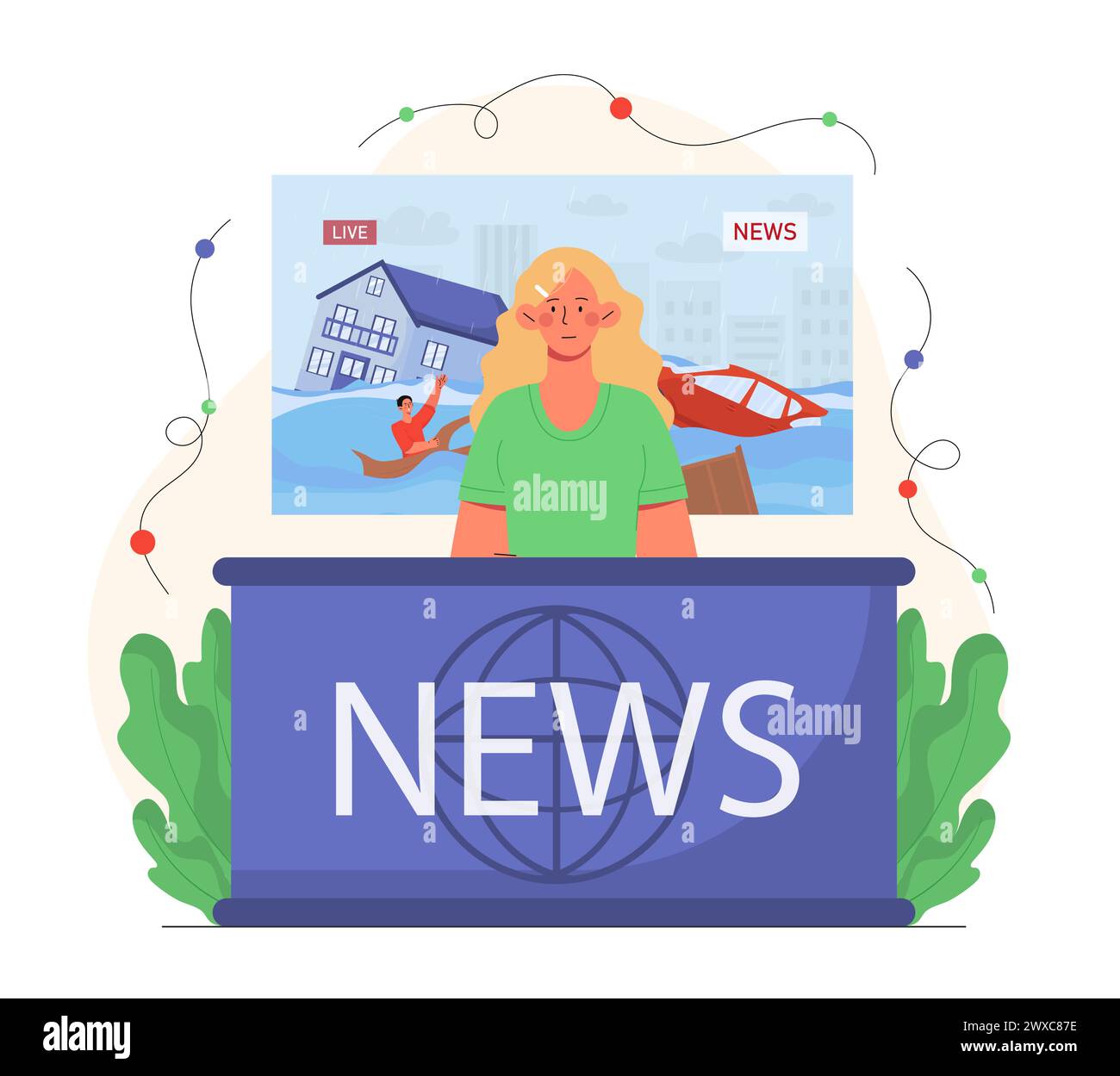 Television newswoman hi-res stock photography and images - Alamy