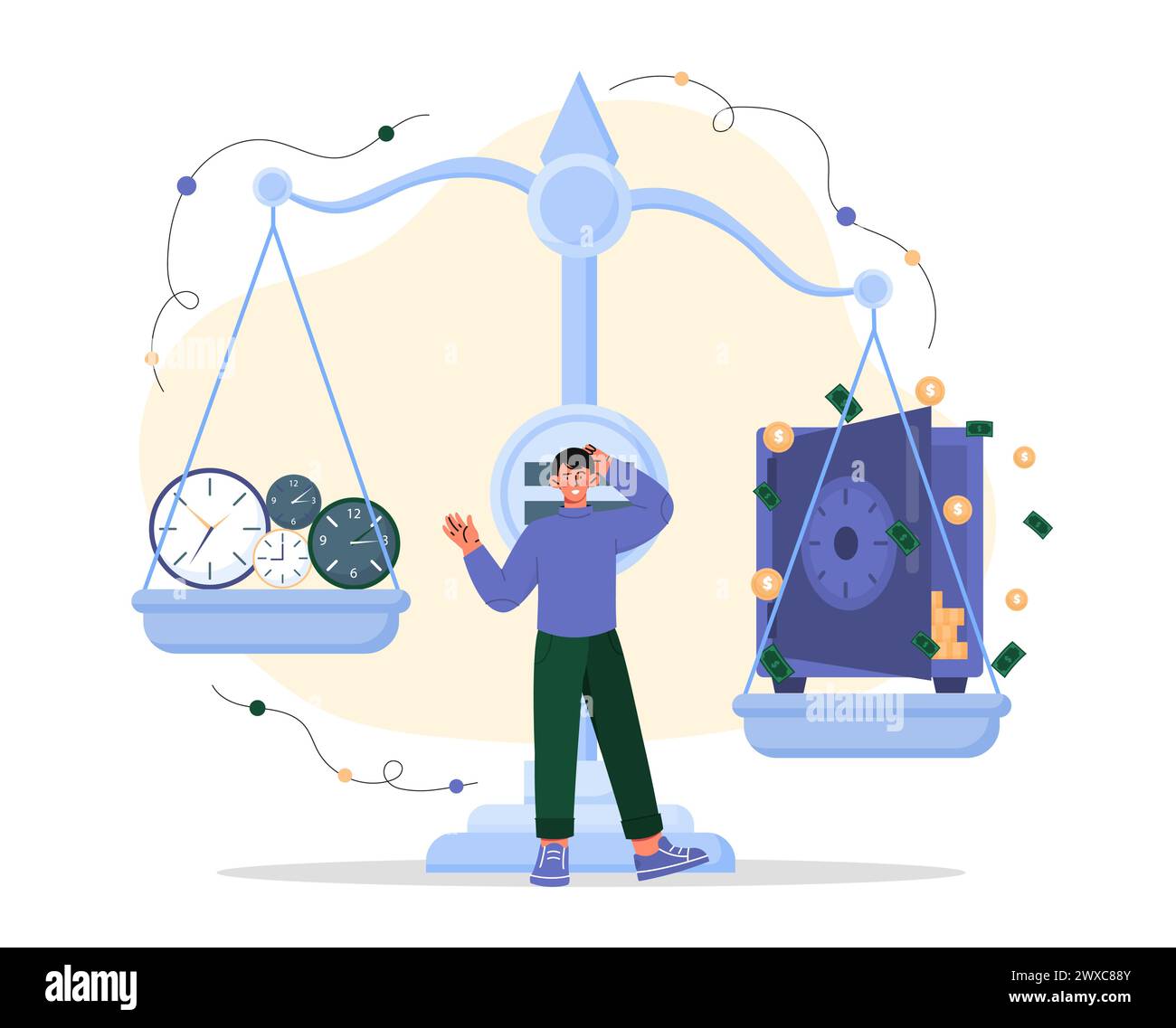 Woman hold clock Stock Vector Images - Alamy