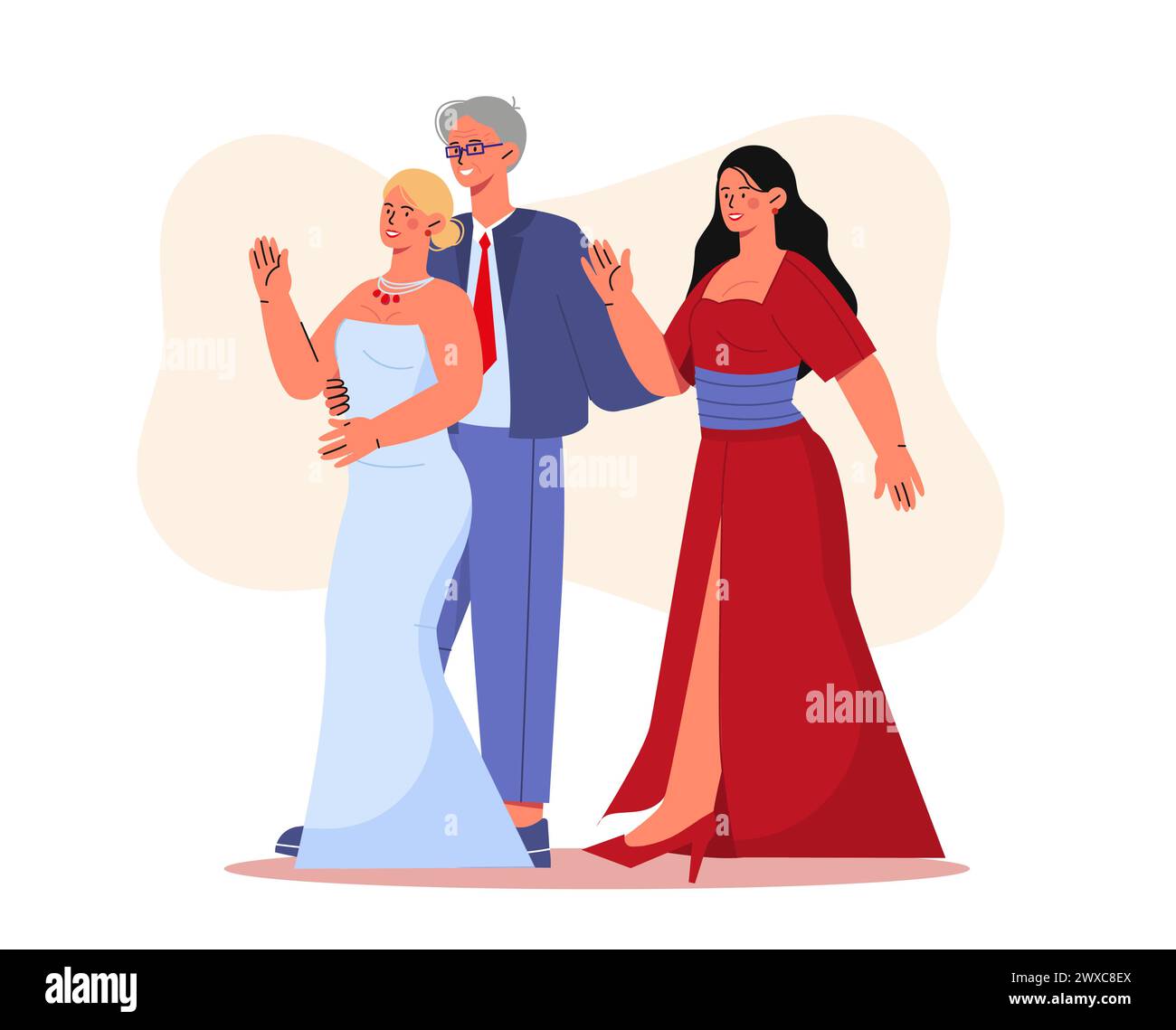 Cartoon old man with money Cut Out Stock Images & Pictures - Alamy