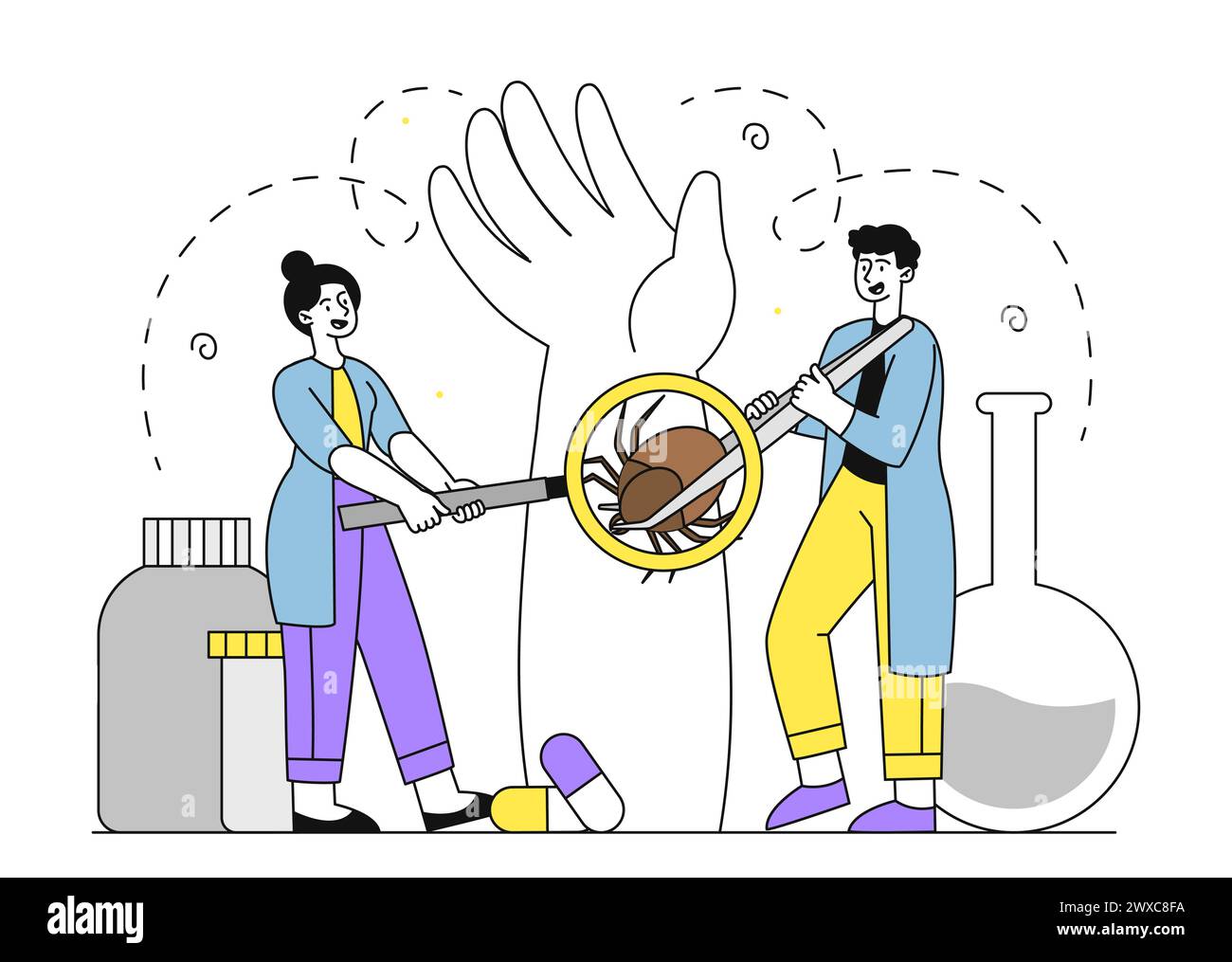 Animal parasite protection Stock Vector Images - Alamy