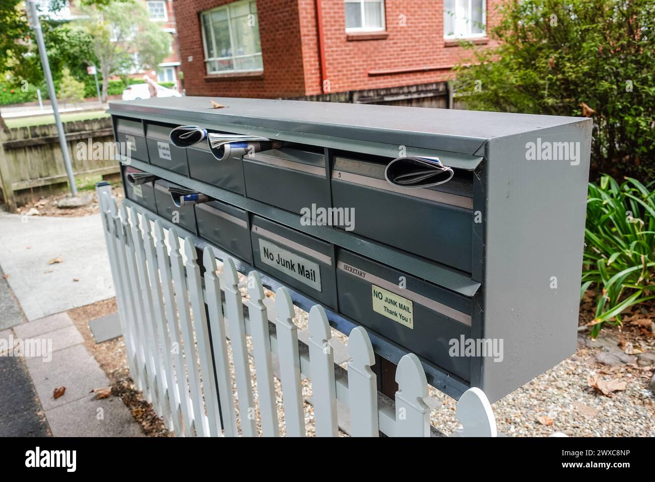Residential letter boxes hi-res stock photography and images - Alamy