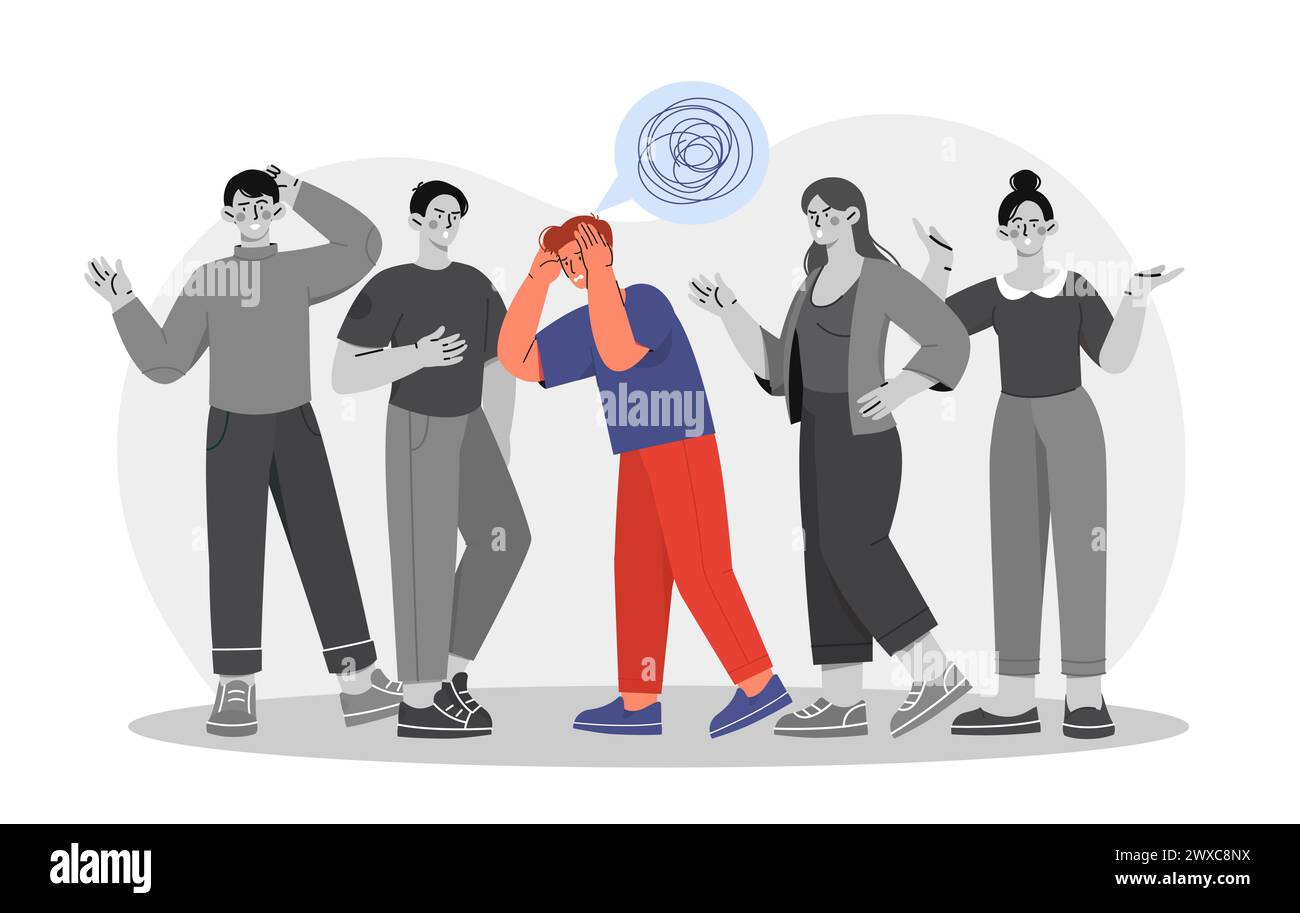 Anxiety pose Stock Vector Images - Alamy