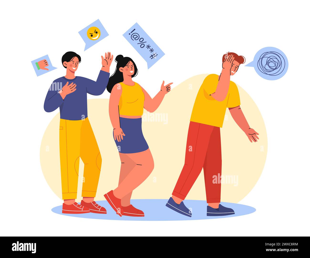 People with taunts vector Stock Vector Image & Art - Alamy