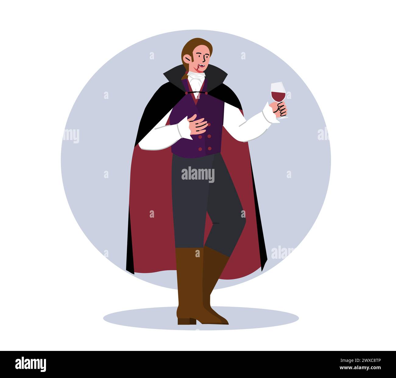 Vampire drink blood vector Stock Vector Image & Art - Alamy