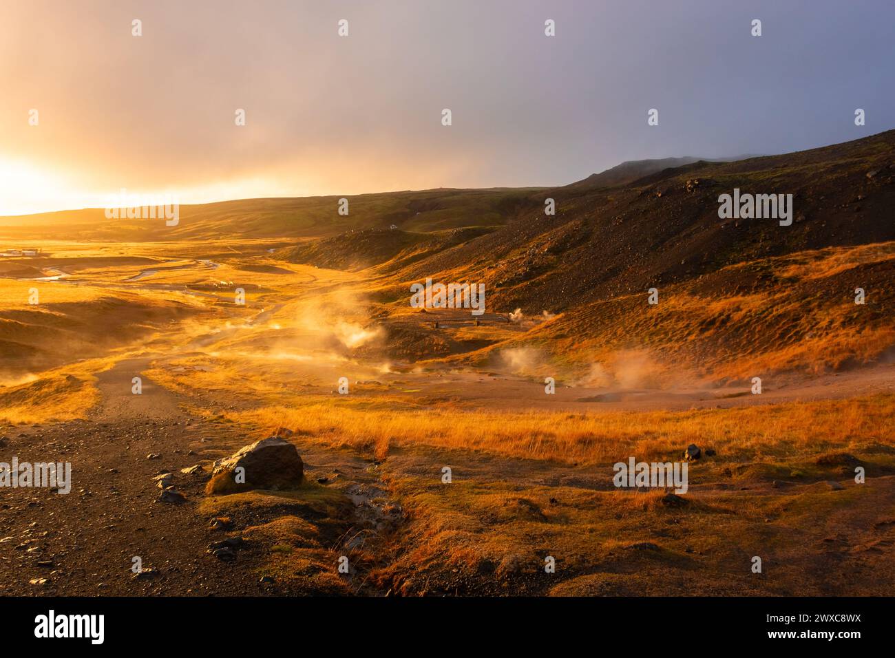 Hot springs bathing sunset hi-res stock photography and images - Alamy