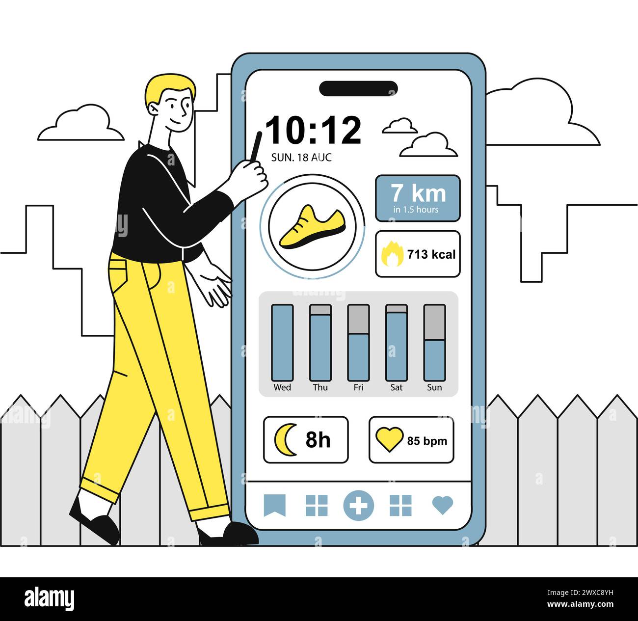 Activity tracker runner Stock Vector Images - Alamy