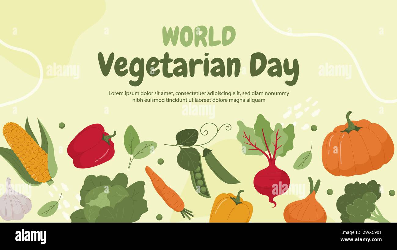 World Vegetarian Day vector poster Stock Vector Image & Art - Alamy