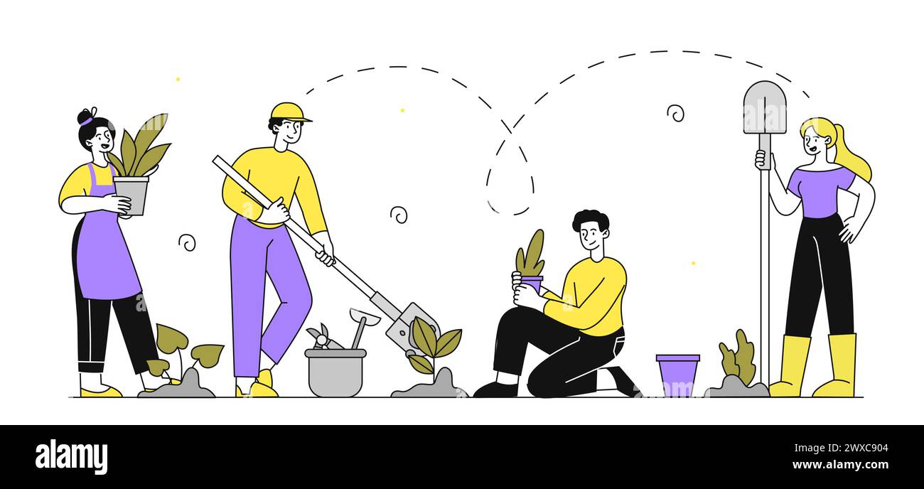 Green volunteer work Cut Out Stock Images & Pictures - Alamy