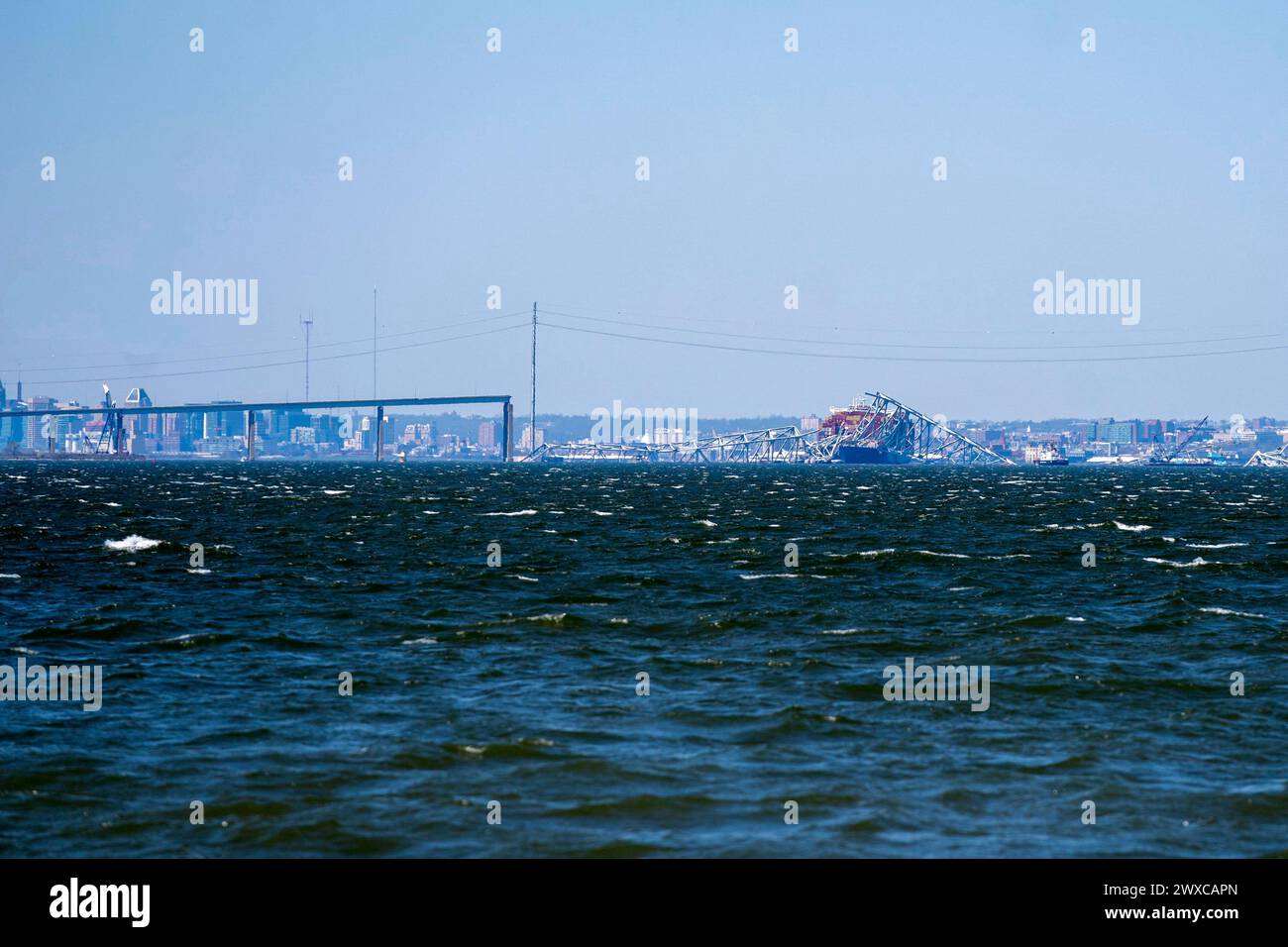 Baltimore, United States. 29th Mar, 2024. A view of the Dali cargo ...