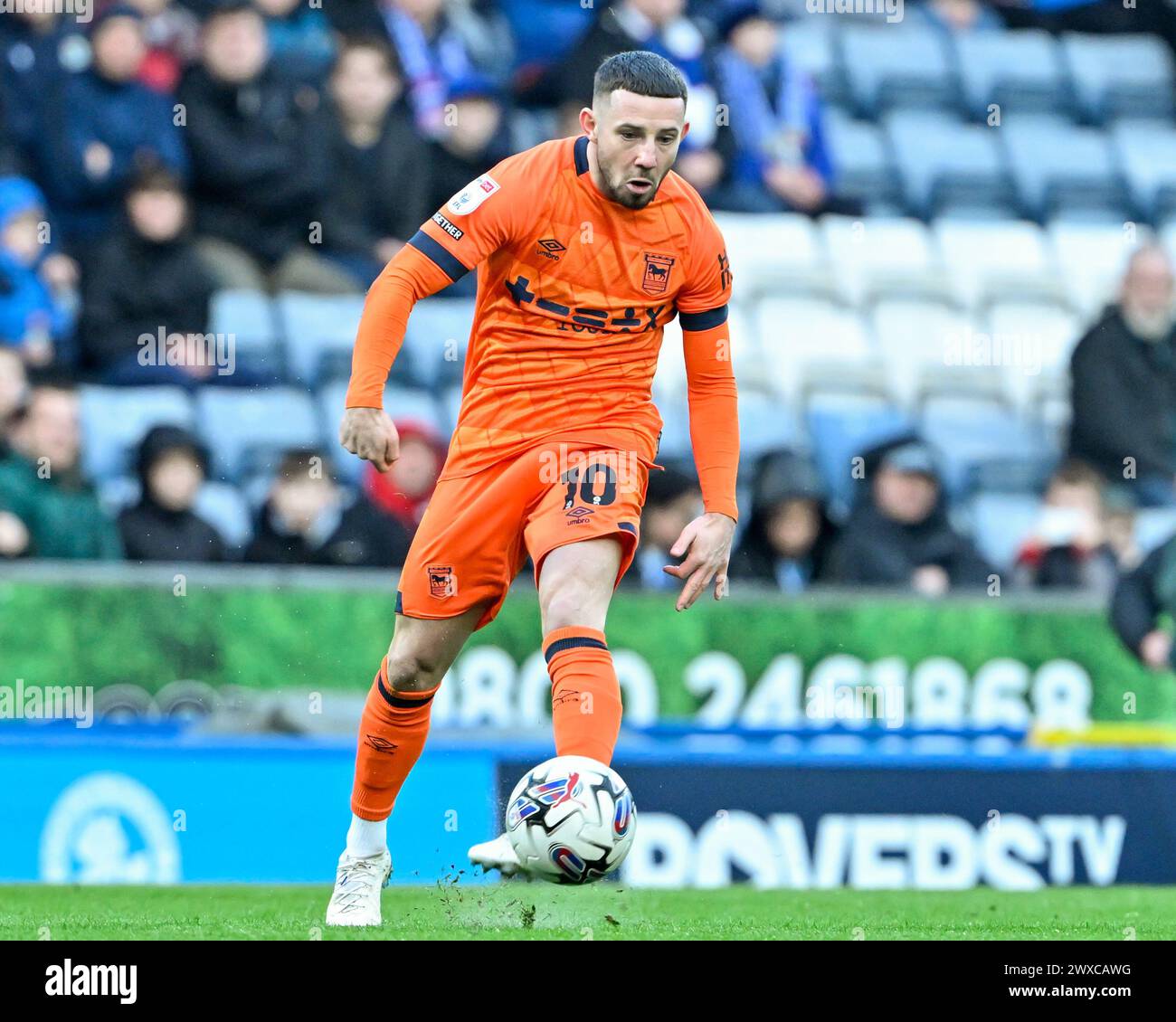 Conor Chaplin of Ipswich Town passes the ball, during the Sky Bet ...