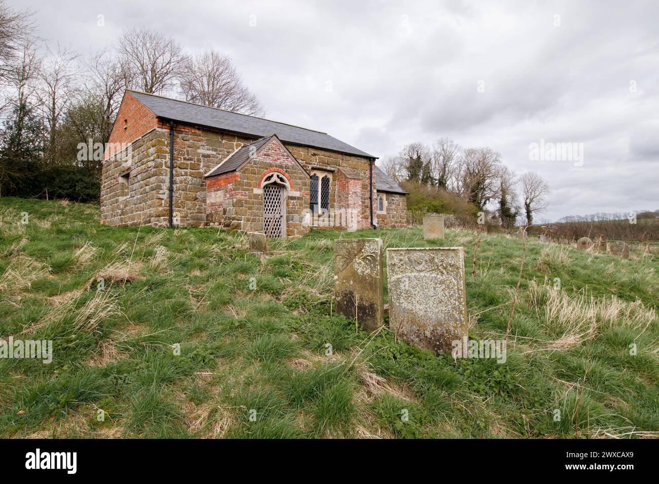 The Church of St John the Baptist in Sutterby, Lincolnshire. Supported ...