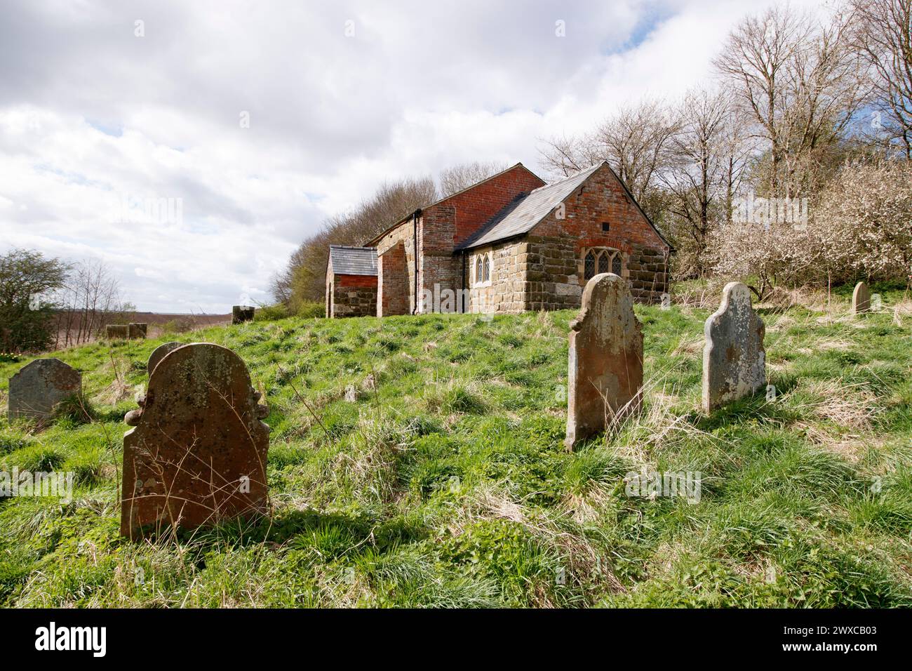 The Church of St John the Baptist in Sutterby, Lincolnshire. Supported ...