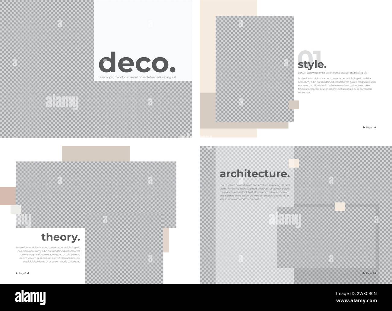 Minimalist product catalog template. Editorial layout template Stock ...