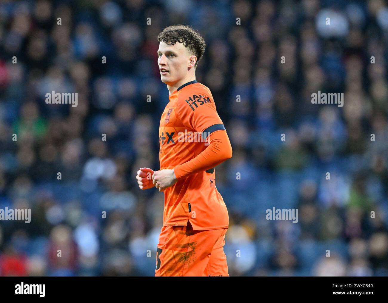 Nathan Broadhead of Ipswich Town, during the Sky Bet Championship match ...