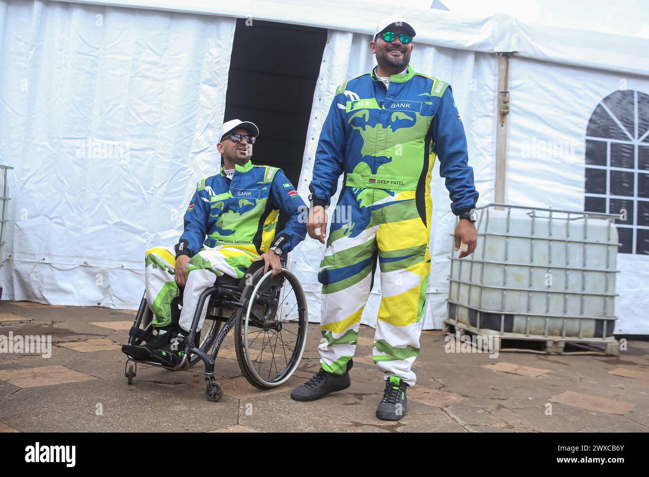 British rally driver Isachania and his Nikhil Patel Deep his Kenyan co ...