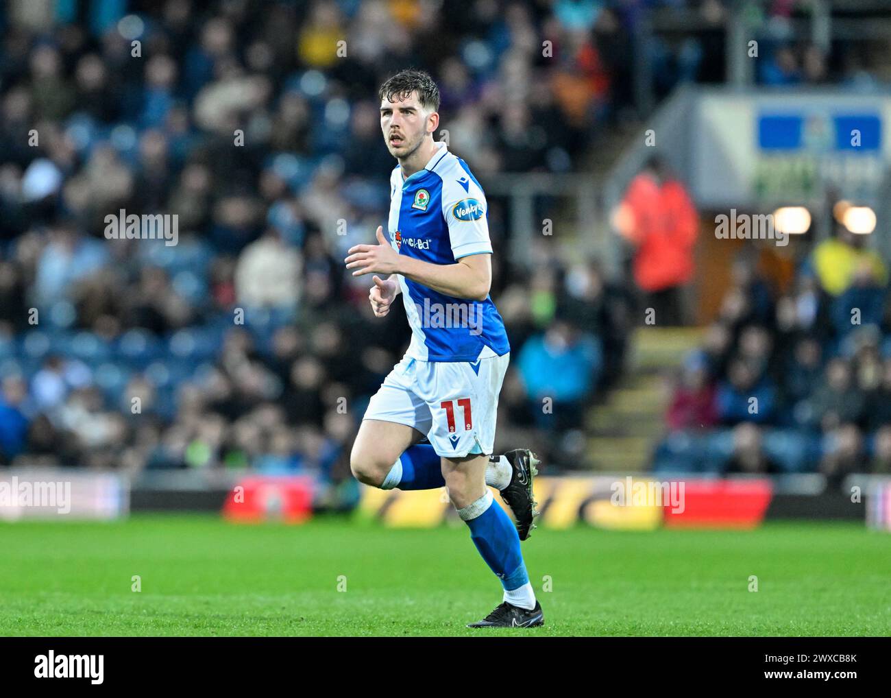 Joseph Rankin-Costello of Blackburn Rovers, during the Sky Bet ...