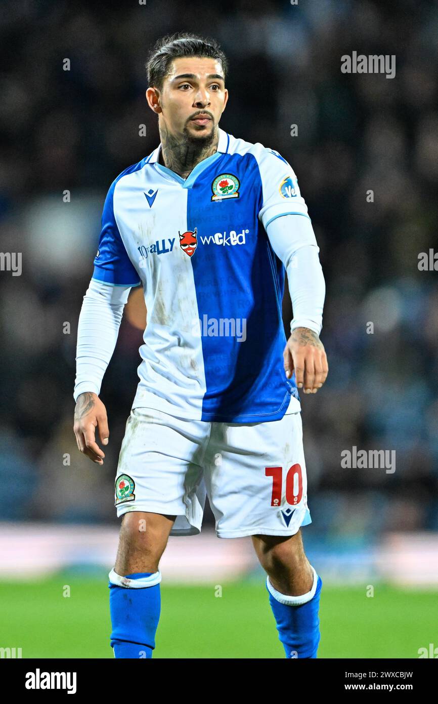 Tyrhys Dolan of Blackburn Rovers, during the Sky Bet Championship match ...