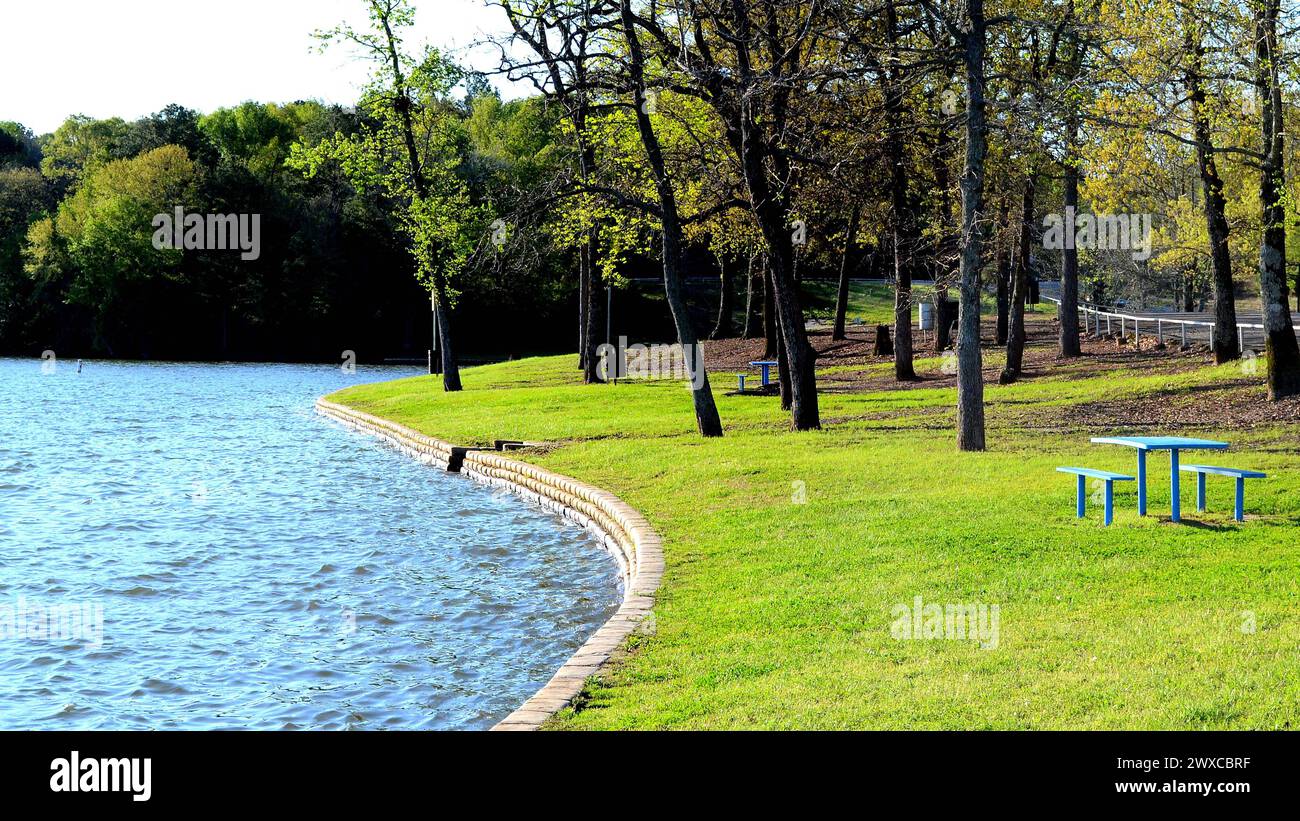 Lake Tyler East Texas swimming area and picnic area Stock Photo - Alamy